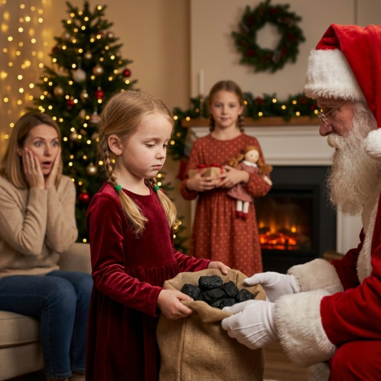 My father, dressed as Santa, handed my 7-year-old daughter a trash bag ...