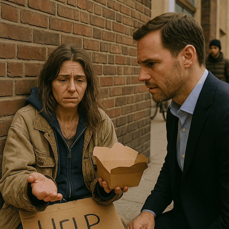 “He Saw a Homeless Woman Begging Outside a Café and Wanted to Walk Away ...